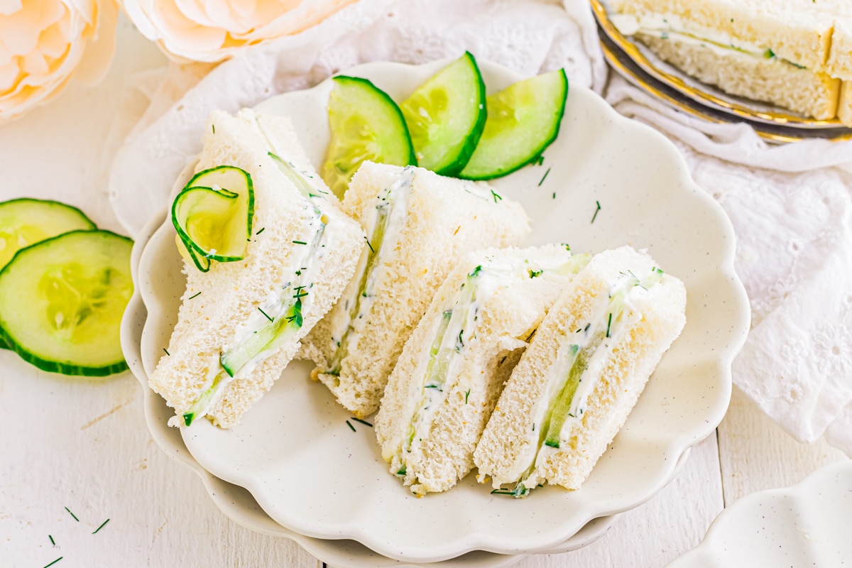 Cucumber Sandwiches with Cream Cheese - All You Need is Brunch